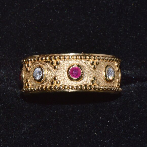 ExoticGoldJewelry | Jewelry | Gorgeous Natural Diamond Ruby 8k Solid ...